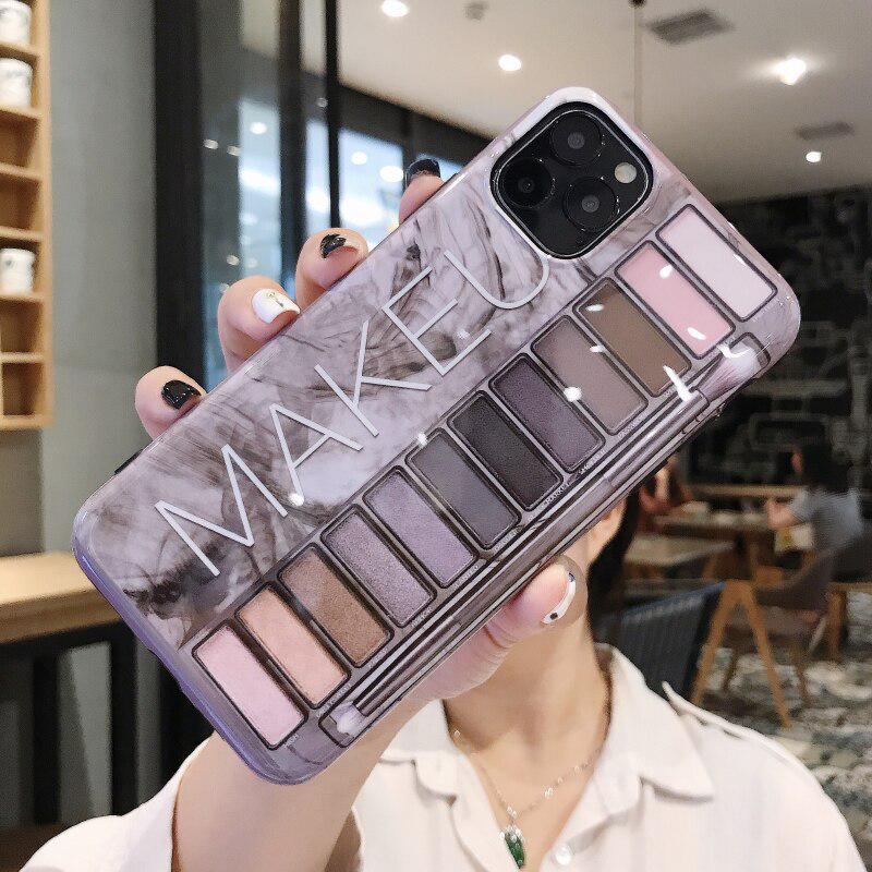Buy Makeup Eyeshadow Palette Phone Cases Glossy Soft Silicone ...
