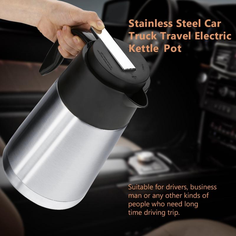 Buy 12V/24V 1300ml Stainless Steel Car Truck Travel Electric Kettle Pot ...