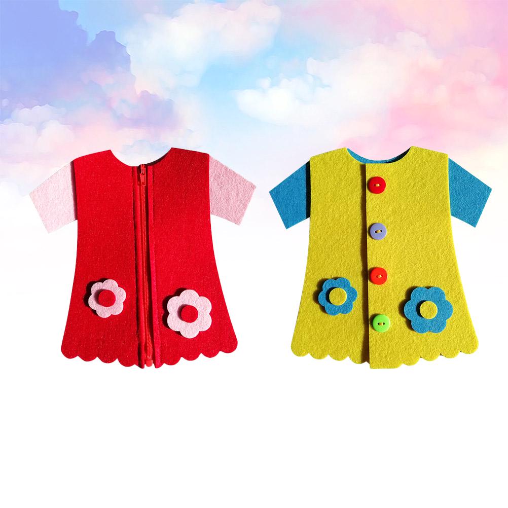 2PCS DIY Nonwovens Toy DIY Nonwovens Button Zipper Toy for Kids Child ...