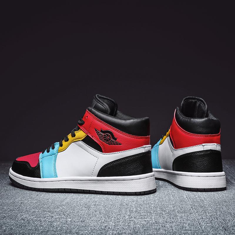 Buy Men's Casual Outdoor Retro High-top Leather Sneakers Original ...