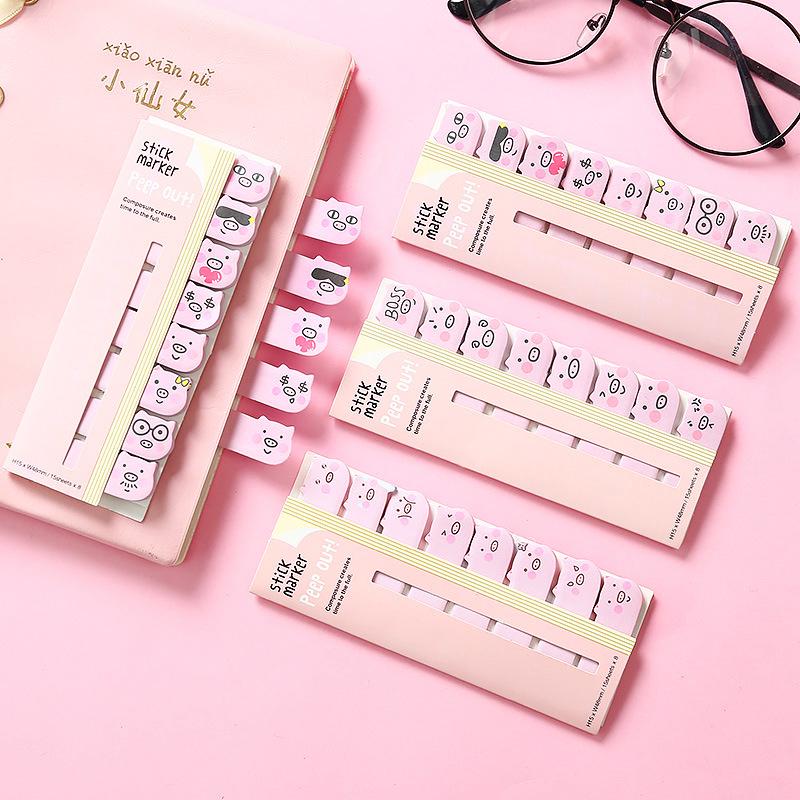 Buy Kawaii Pink Pig N Times Posted It Sticky Note Mini Memo Pad Self ...