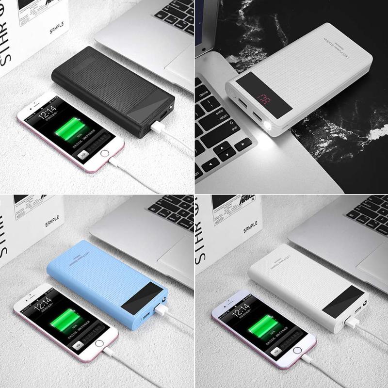 Dual USB 7x 18650 Battery DIY Power Bank Box Holder For Mobile Phone ...