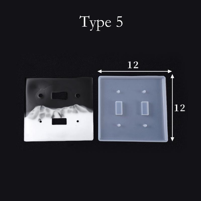 Buy 6 Types Craft DIY Silicone Mold Resin Molds Light Switch Cover Mold ...
