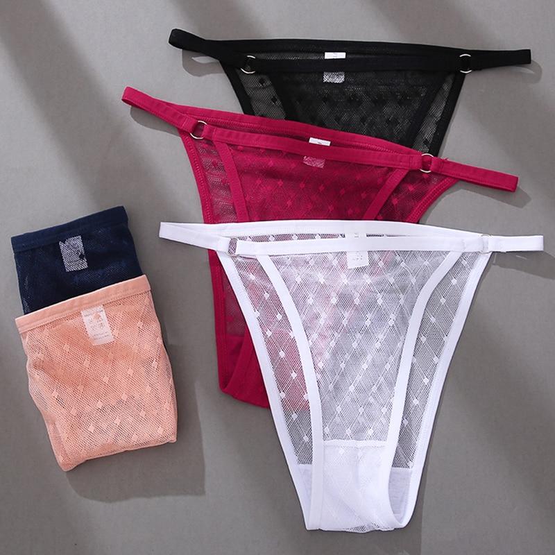 3Pcs / Lot Frauen Spitze Mesh Slips Sexy Transparente Unterwäsche Niedrige Taille Höschen Lady ...