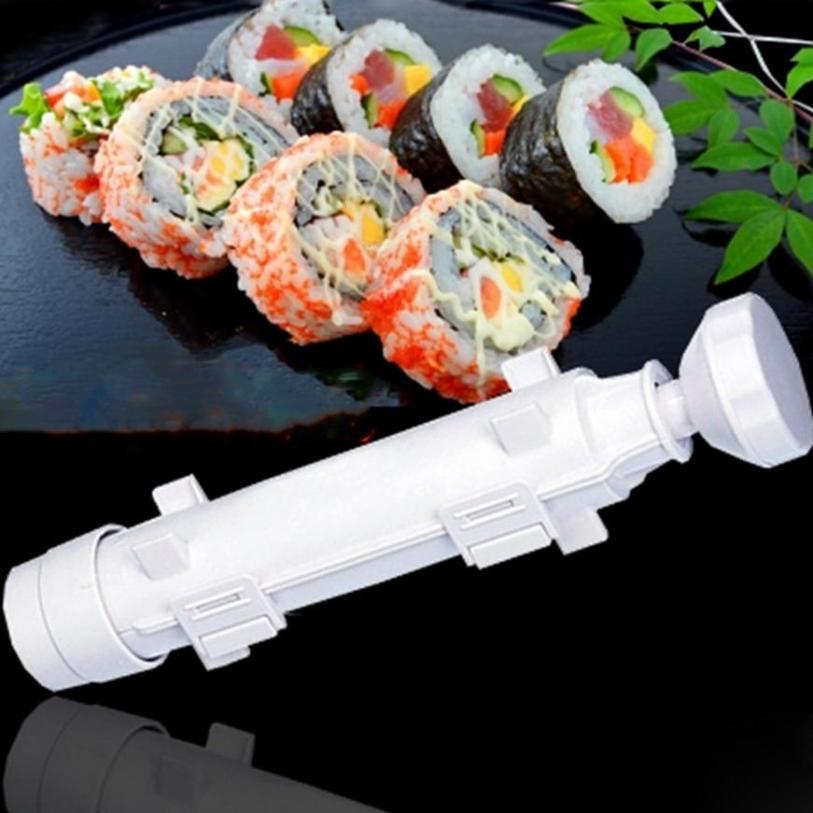 DIY Make Sushi Bazooka Mold Maker Rice Roller Sushi Tube Plunger and ...