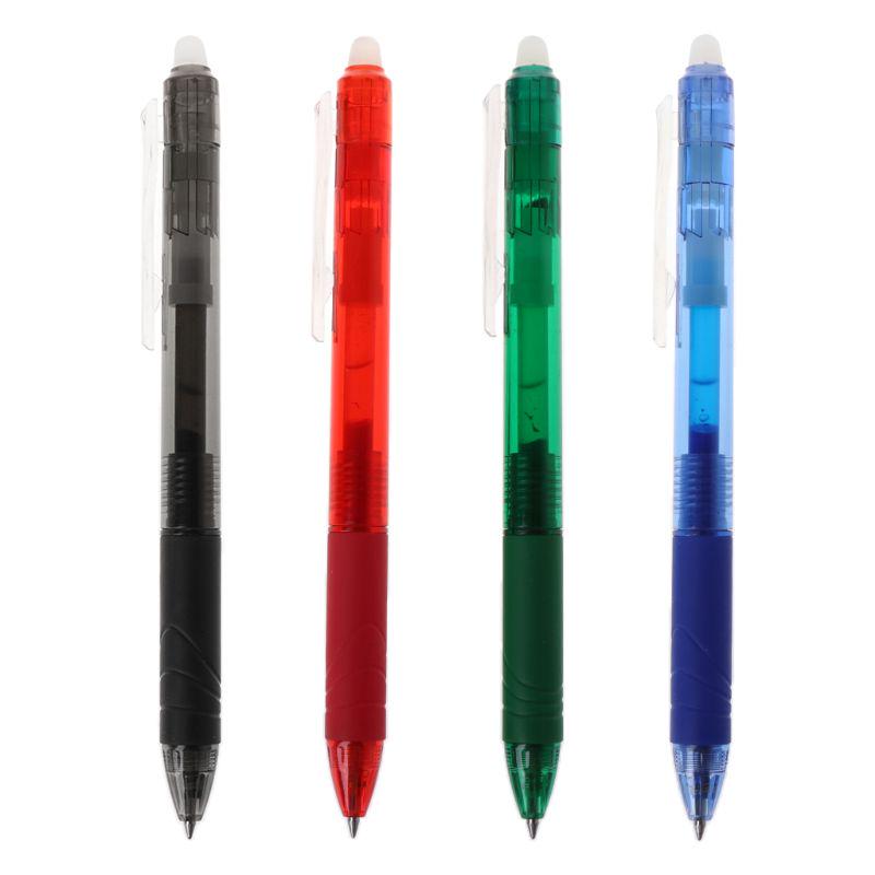 Buy 0.5mm Magic Erasable Button Slide Press Gel Pen Red Blue Black ...