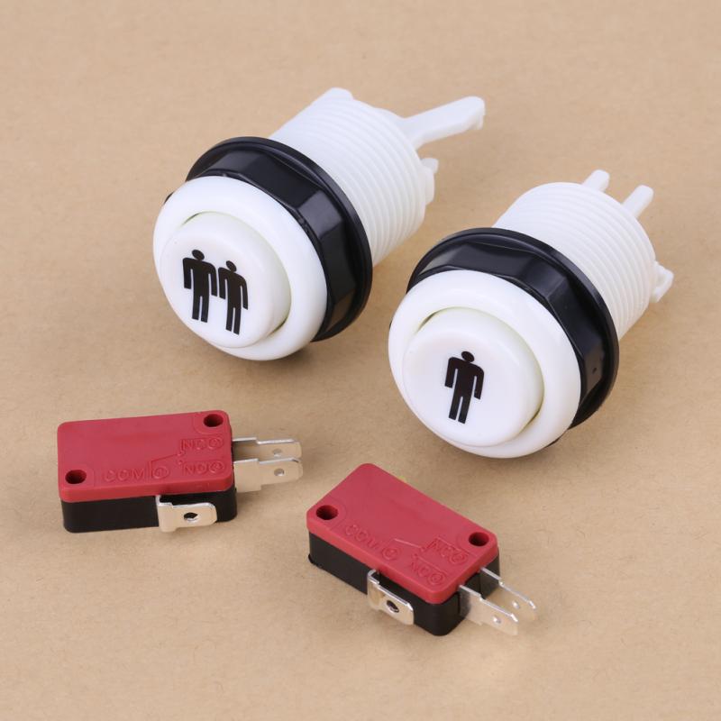 Buy Long Start Button DIY Kit 1P + 2P Player Push Button for Arcade ...