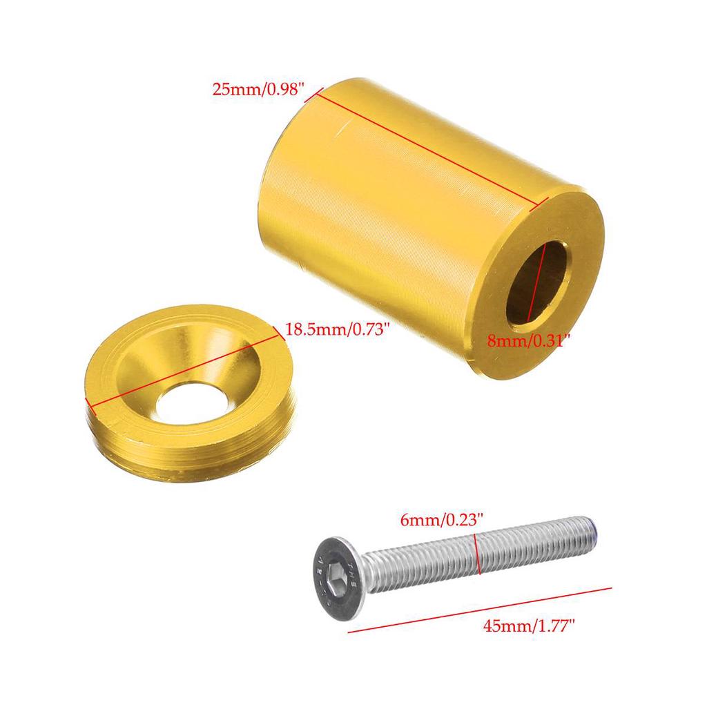 1" 6mm Car Billet Hood Vent Spacer Riser Kit For Car Auto all Motor ...