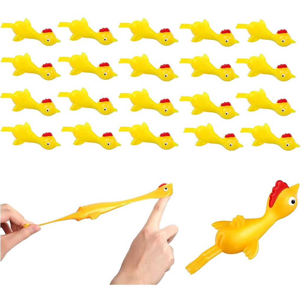 Buy 20 Packs Finger Flying Rubber Chicken Turkey Slingshot Flick ...