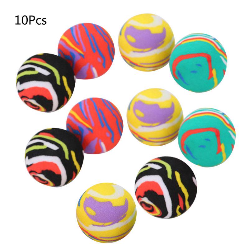 Colorful Cat Toy Ball Interactive Cats Play Chew Rattle Scratch EVA ...