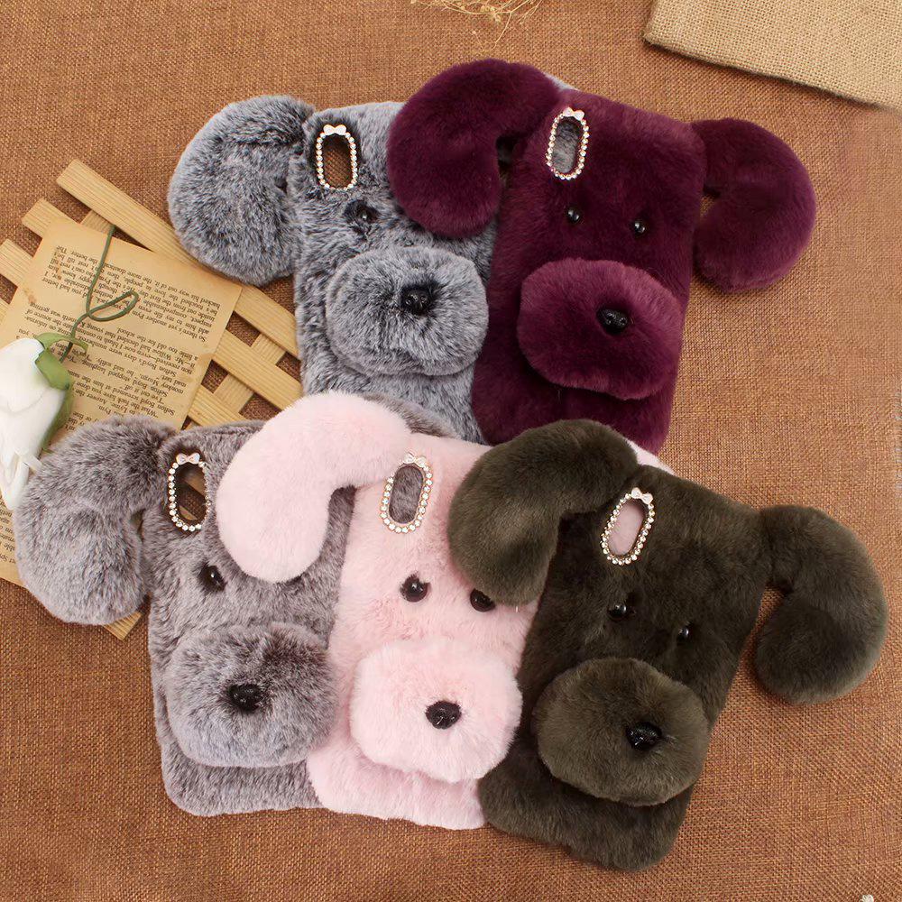 Buy Dog Bunny Warm Furry Fur TPU Case for iPhone 6s Plus 7Plus Samsung ...