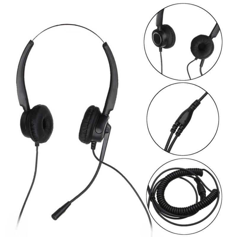 Buy Hands-Free Call Center Headset Noise Canceling Binaural Telephone ...