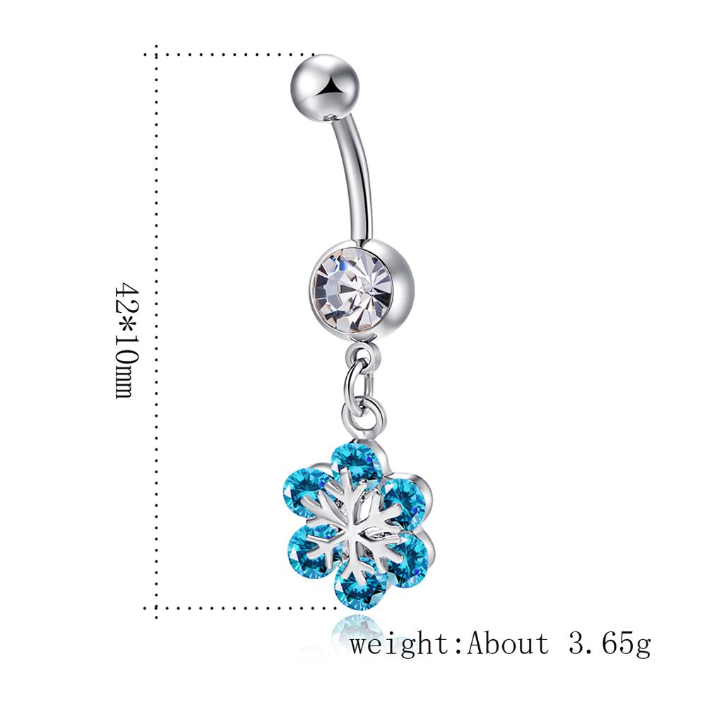 Flower Navel Bell Button Ring Surgical Steel Belly Body Piercing ...