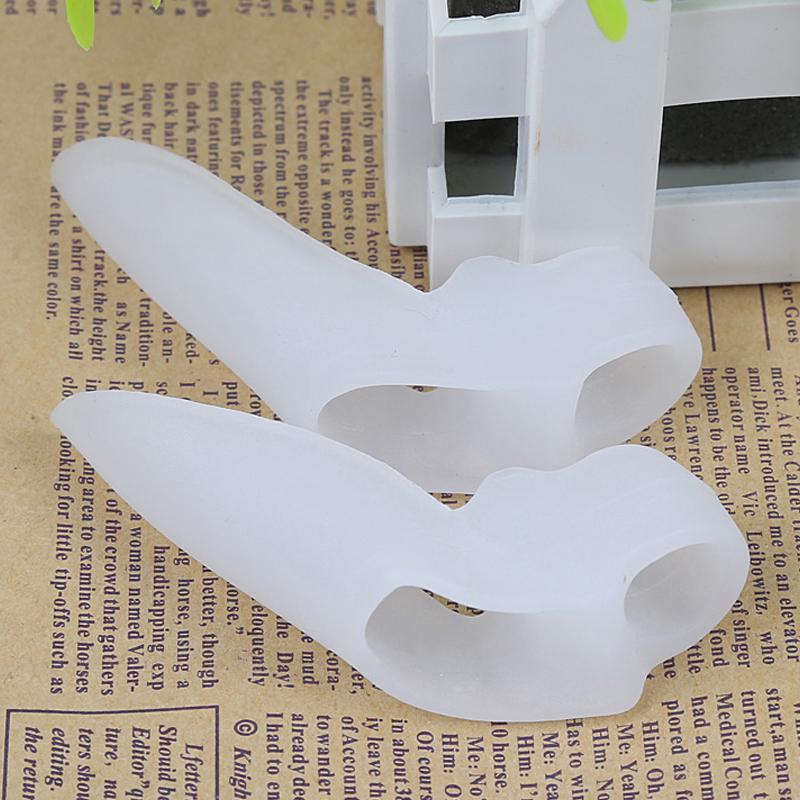 1Pair Silicone Gel Foot Fingers Two Hole Toe Separator Thumb Valgus ...