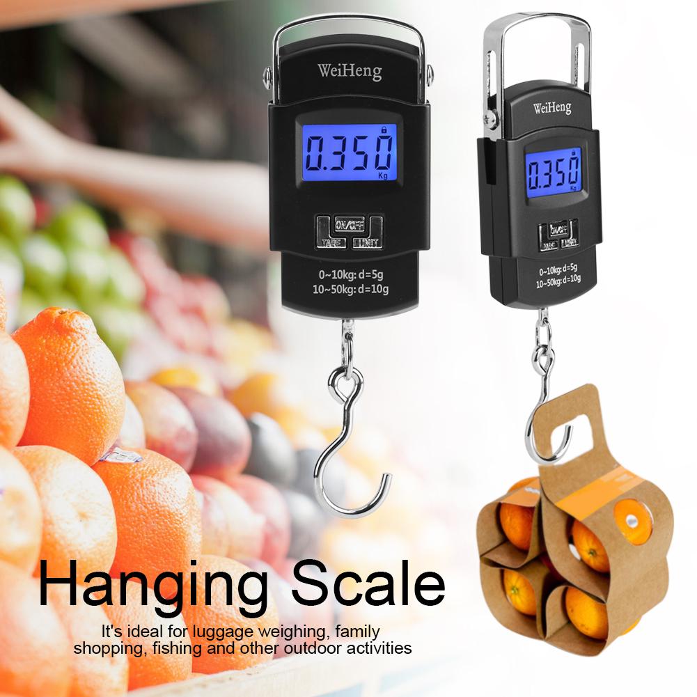 Buy WEIHENG 50kg LCD Digital Mini Pocket Fishing Hook Scales Electronic ...