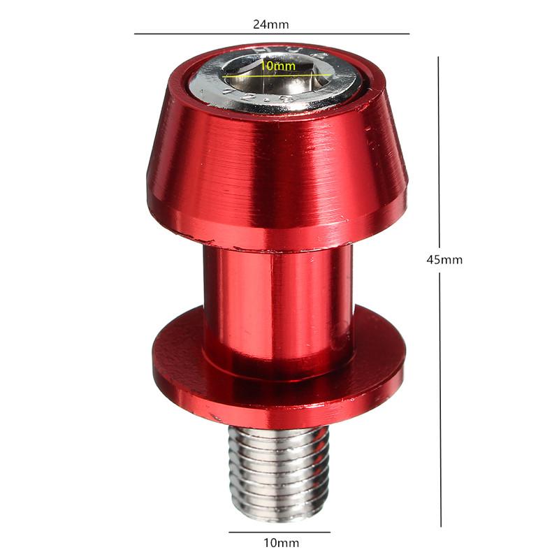 Buy Outerdo Brand 2 Pcs 10Mm Motorcycle Swingarm Spools Cnc Aluminum ...