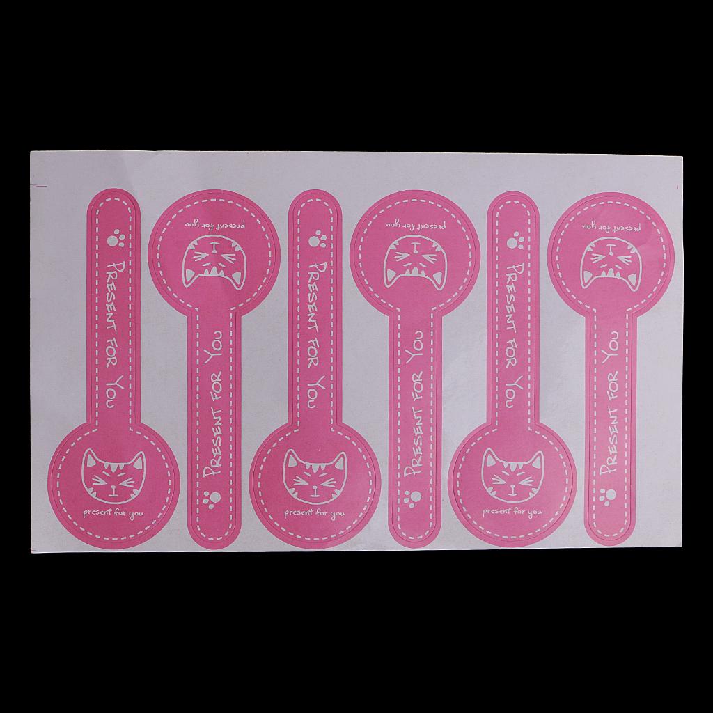 Buy 15 Sheets Pink Paper Lollipops Decorative Sticker Adhesive Sealing ...