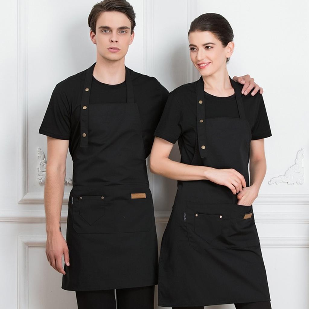 Buy Canvas Kitchen Apron Woman Men Chef Work Apron New Fashion Aprons ...