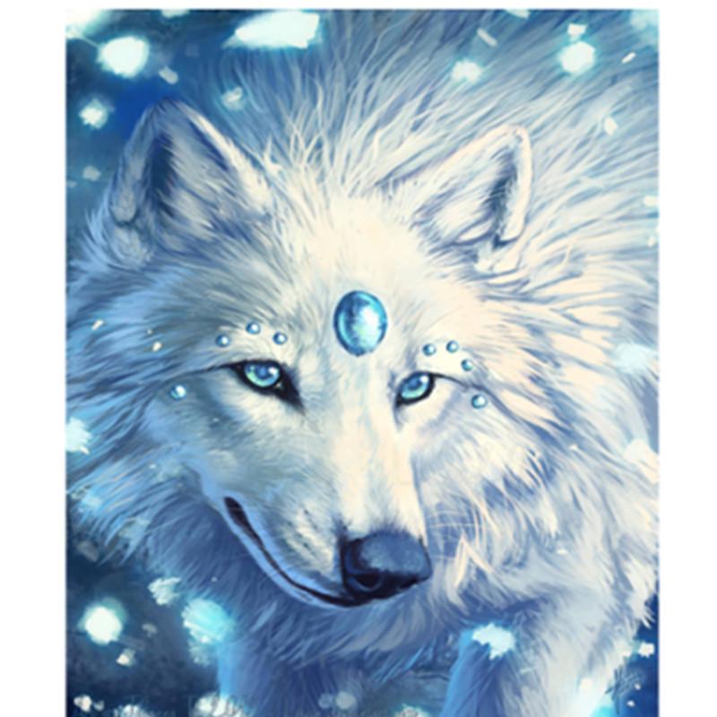 5D Diy Diamond Painting "Gem Fox" Wall Art Cross Stitch Home Decor ...