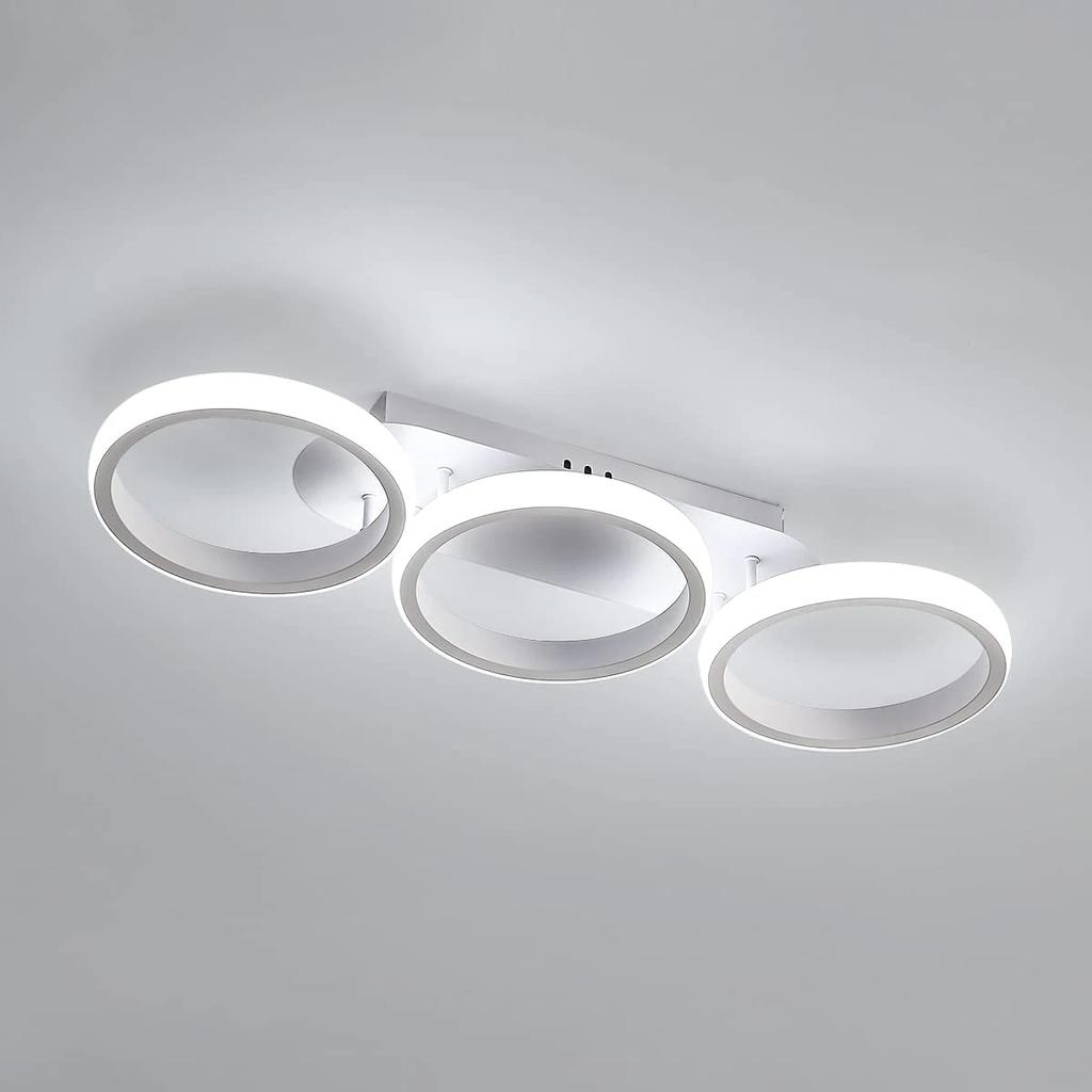 Cheap LED Ceiling Light, 3 Rings Ceiling Lamp 32W 2500LM, Modern LED ...