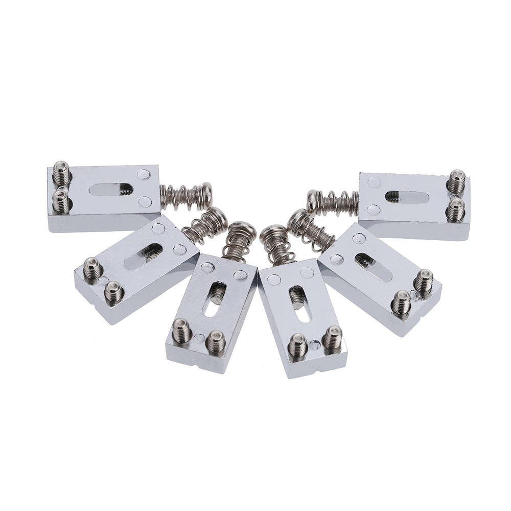 Set of 6 Chrome Plating Guitar Narrow Spacing Saddles for Electronic ...