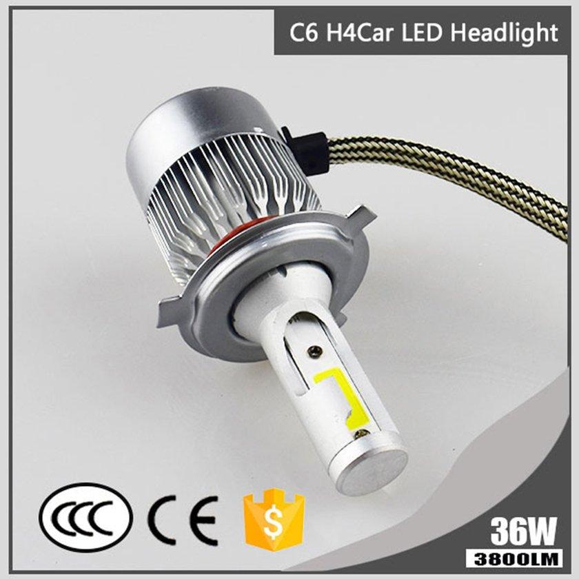 Buy KC 2 Pcs Cree Cold White Light Led Headlight 6000K 36W 3800LM C6 ...
