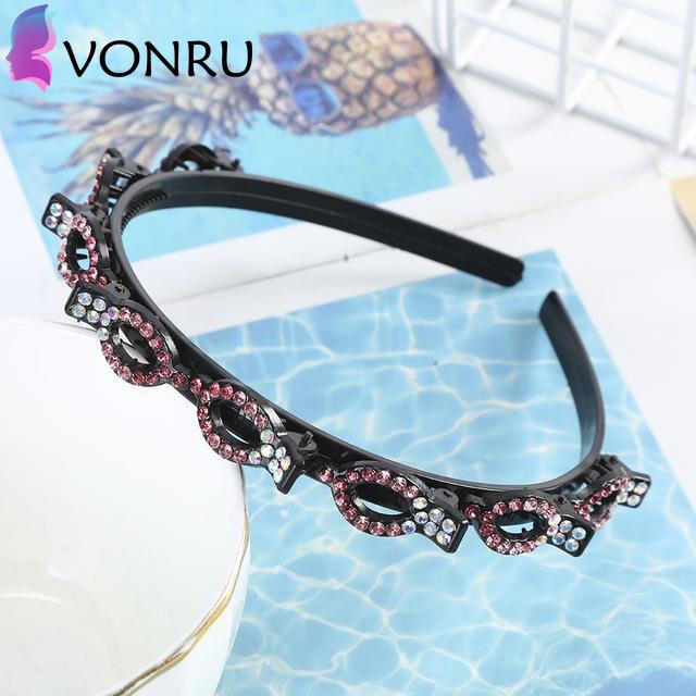 Buy Non-Slip Alice Hairband Simulated Rhinestone Headband Women Hair ...