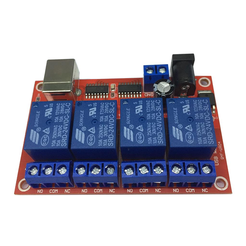Buy 4 Channel USB Relay Module HID No Drive USB Relay for MCU control ...