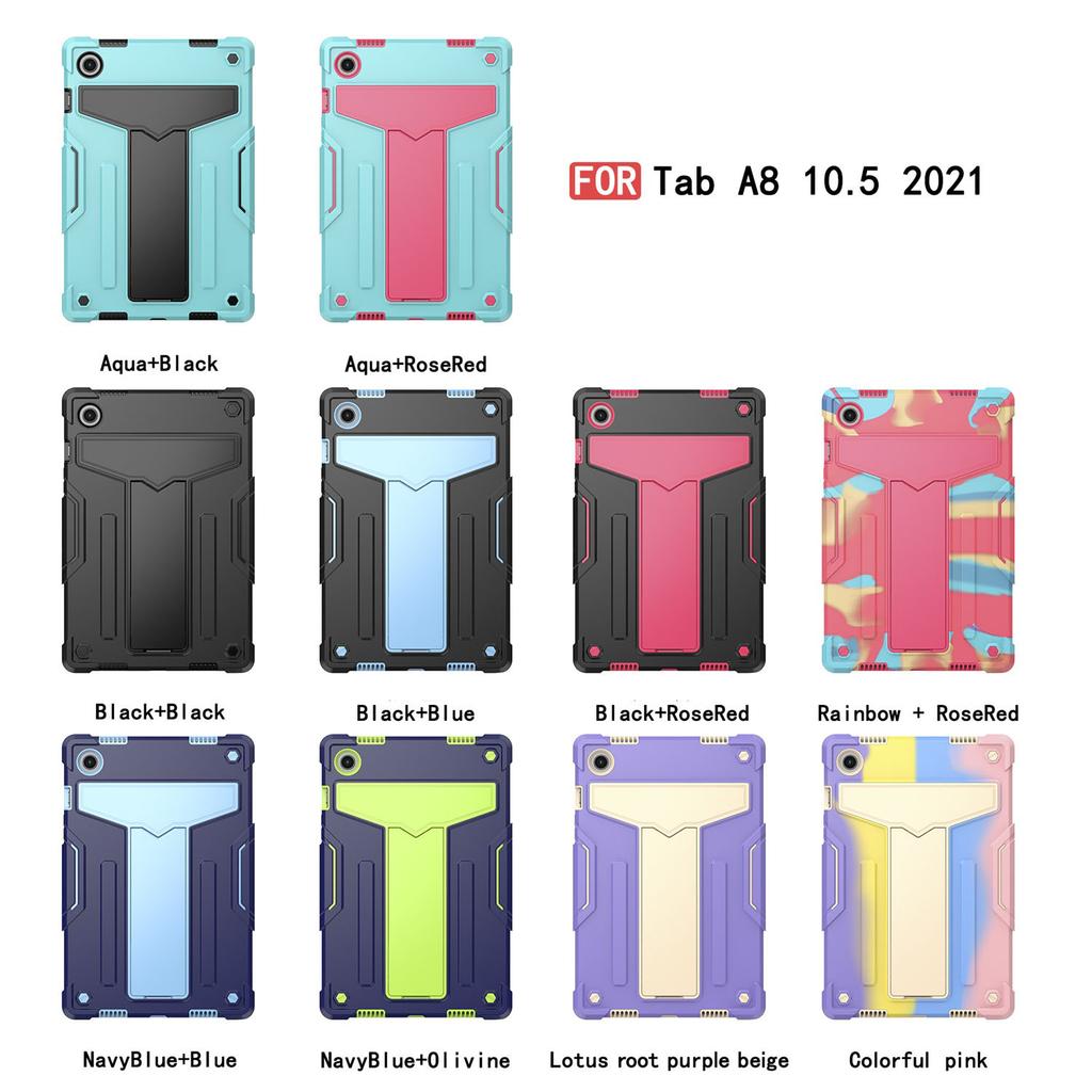 (AB)For Samsung Galaxy Tab A8 10.5 2021 X200/X205 Ar-mor Stand Silicone ...