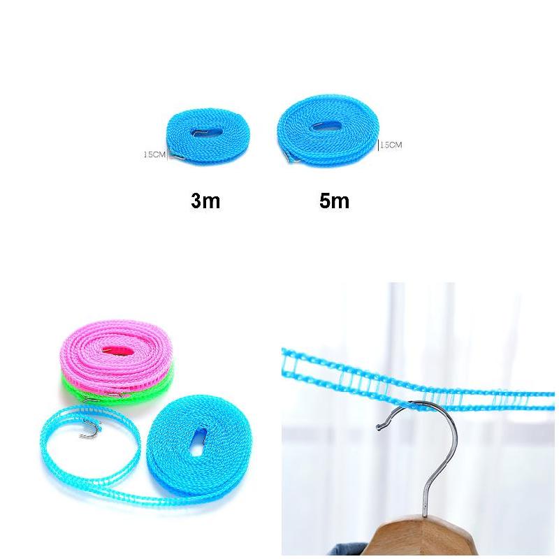 Buy Line Clothes Washing Clothesline Travel 3m/5m Laundry Rope Non-slip ...