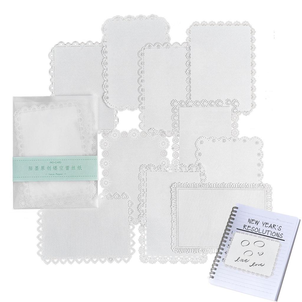 Satın alın Lace Paper Sheets|10pcs DIY Lace Paper Note Decal|Decorative ...