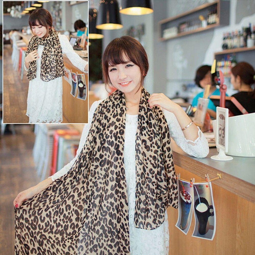 Buy Female Shinning Leopard Scarf Warmth Animal Print Sexy Shawl Soft ...