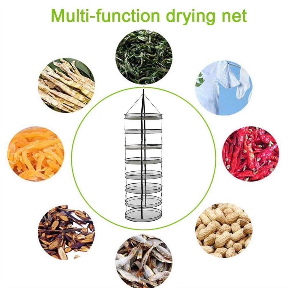 Hanging Drying Rack 8 Layers Detachable Folding Herb Drying Net Clip on ...
