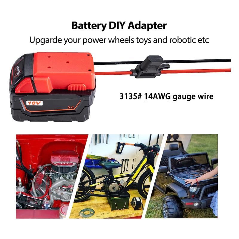 Buy 2pcs Power Adapter With Fuses Wire Terminals Compatible For ...