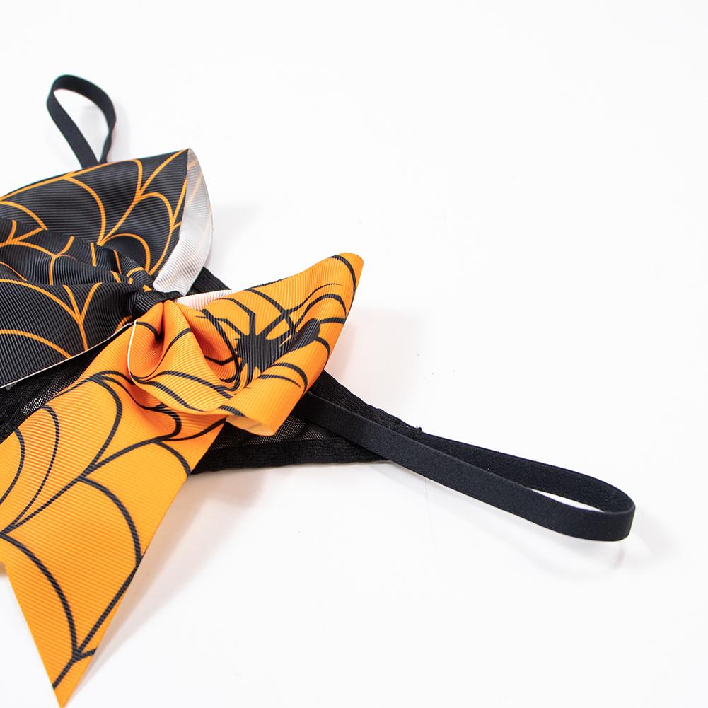 Buy Christmas Halloween Spider Pattern Satin Big Butterfly Thong V ...