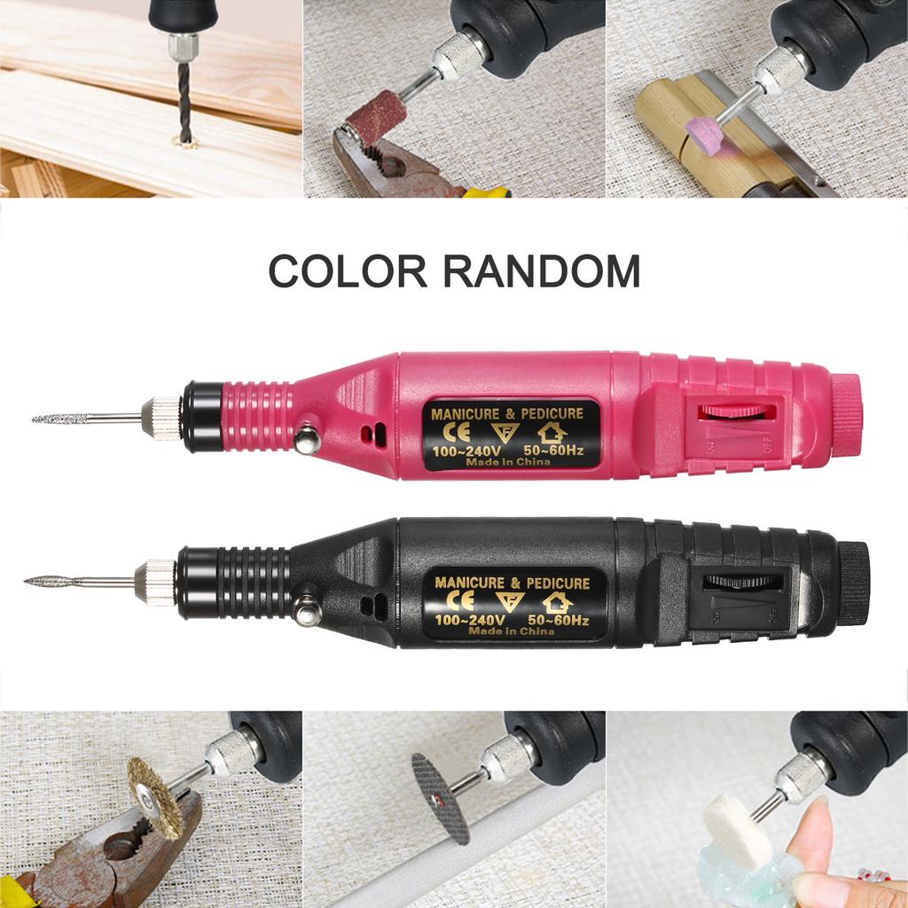 Buy 26pcs Electric Nail Drill Buffer Kit 220V Micro Engraver Pen Mini ...