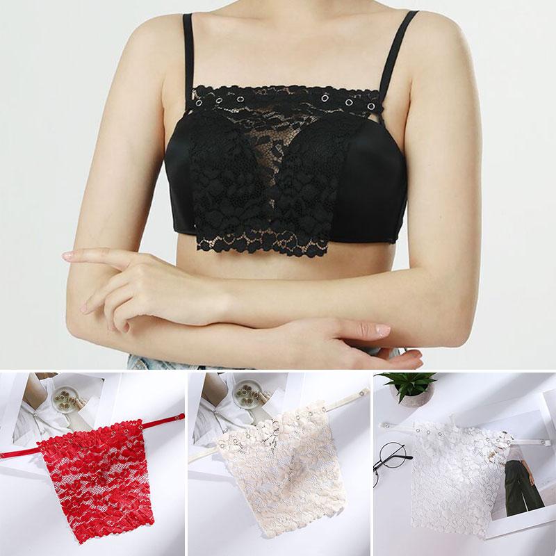 Buy Women's Lace Solid Color Bra Camisole Cleavage Cover Up Invisible at affordable prices ...