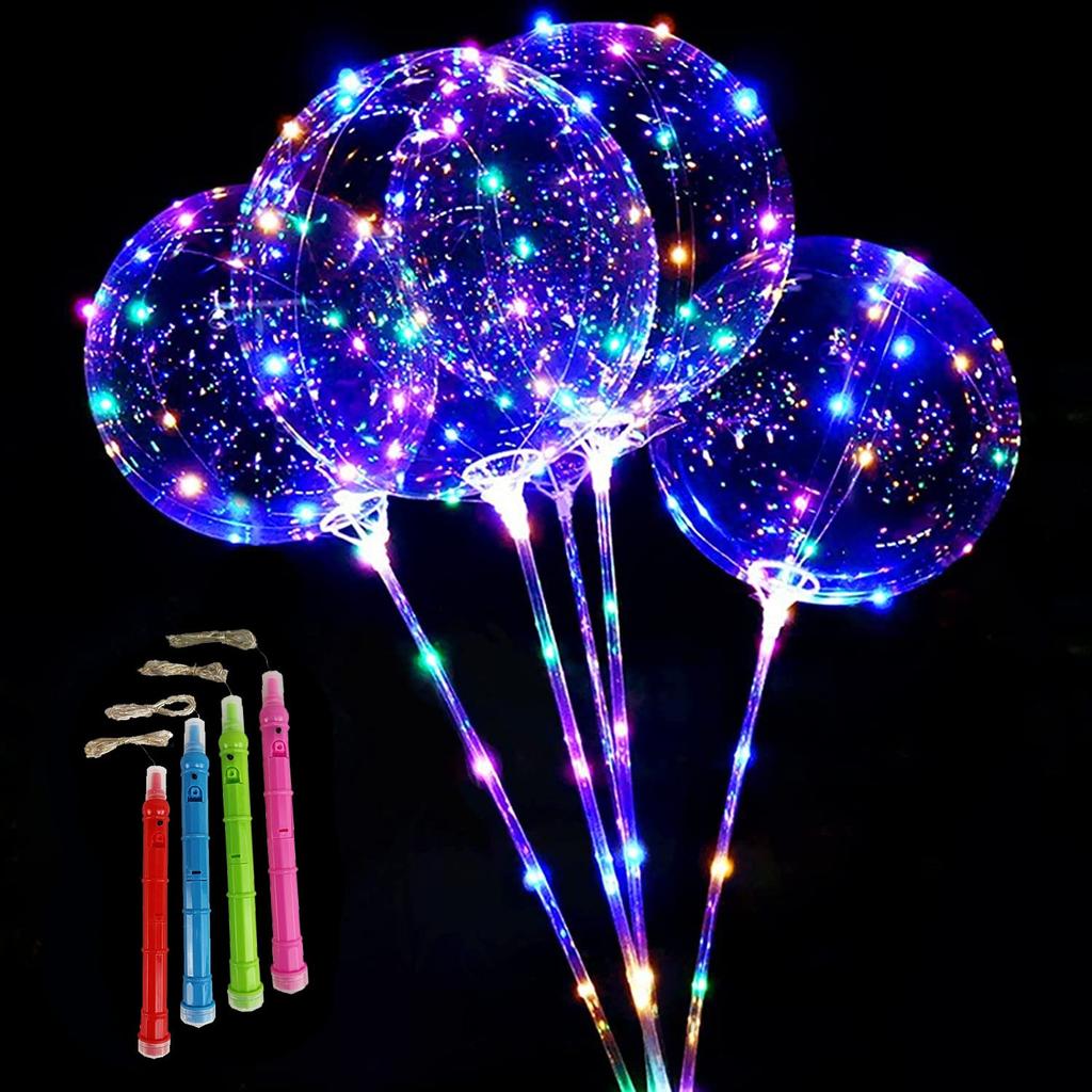 Buy 10 Pcs Christmas LED Light Up BoBo Balloons ,3 Levels Flashing ...