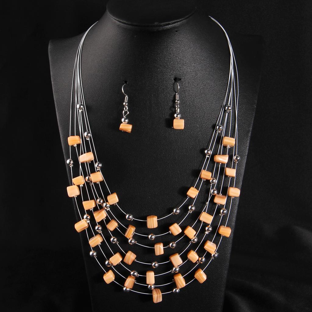 Cheap Exquisite Handmade Earrings Jewelry Necklace Pearl Multilayer ...