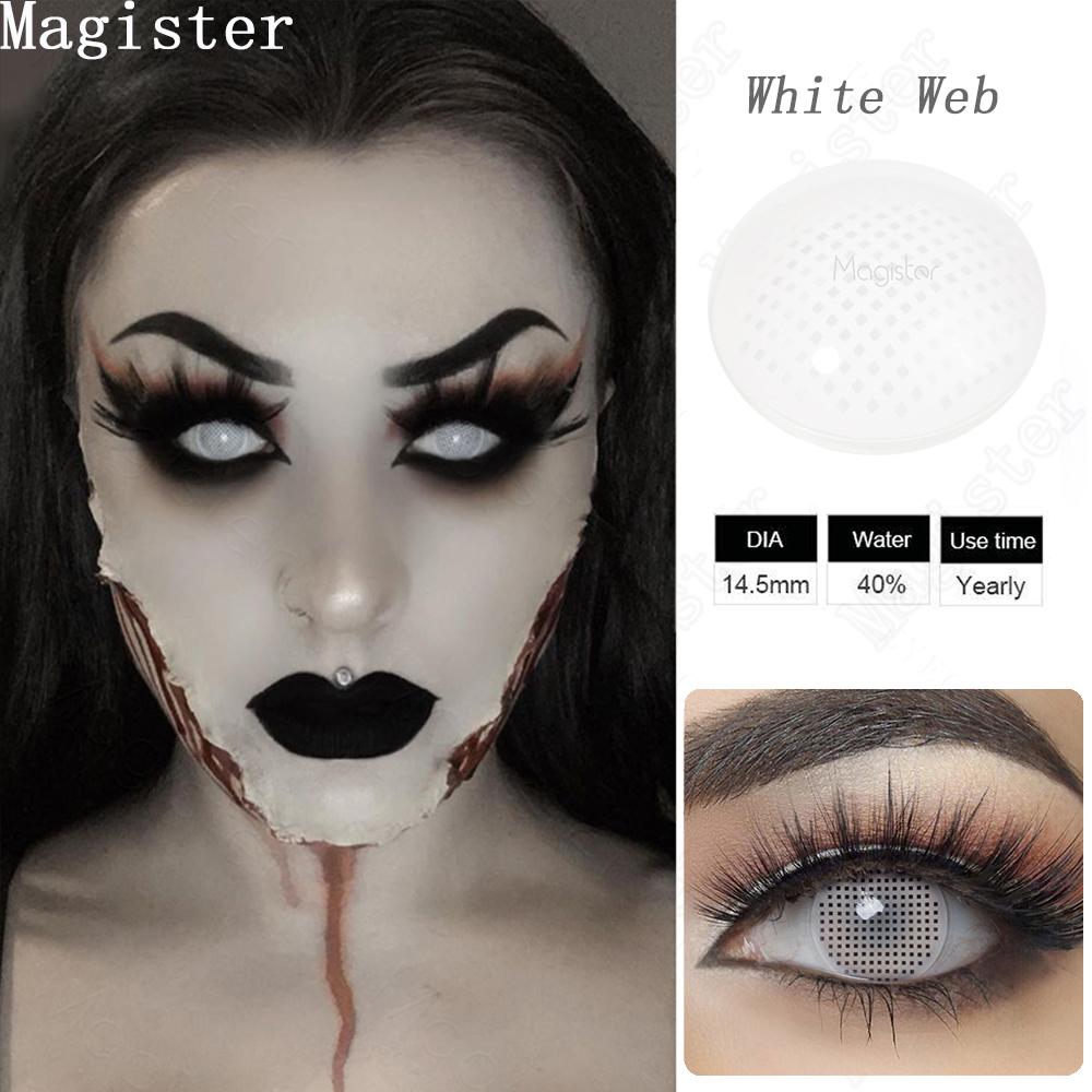 Koupit Crazy Halloween Contact Lenses Blind White Blind Black Cosplay ...
