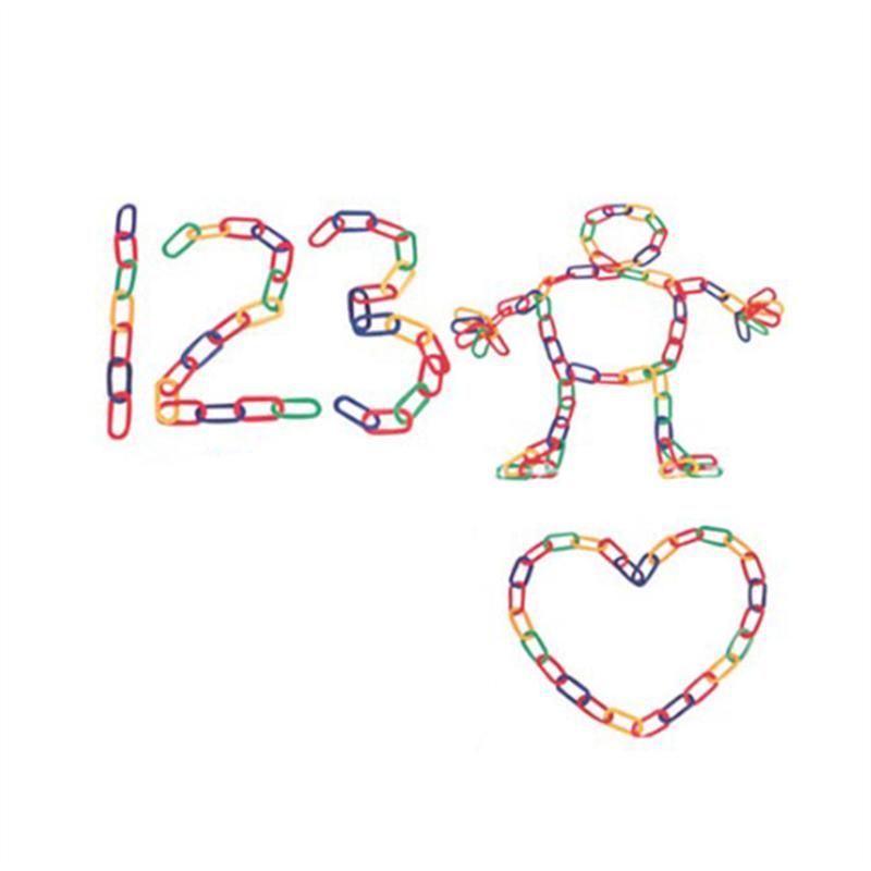 400pcs Plastic C-clips Hooks Chain Links C-links Kids Educational Toy ...