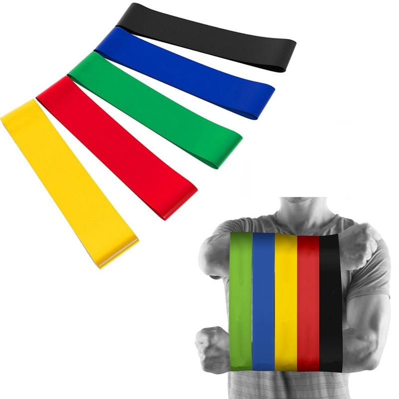 Buy 5 Levels Resistance Band Set Training Workout Rubber Loop Bands ...