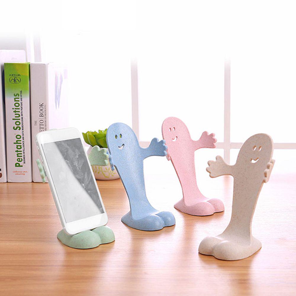 Buy Wheat Straw Tablet Flat Hug Smile Design Phone Bracket Lazy Stent ...