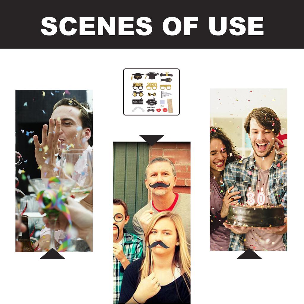 Buy 18pcs Photo Props 2020 Graduation Creative Prom Party Props Party ...