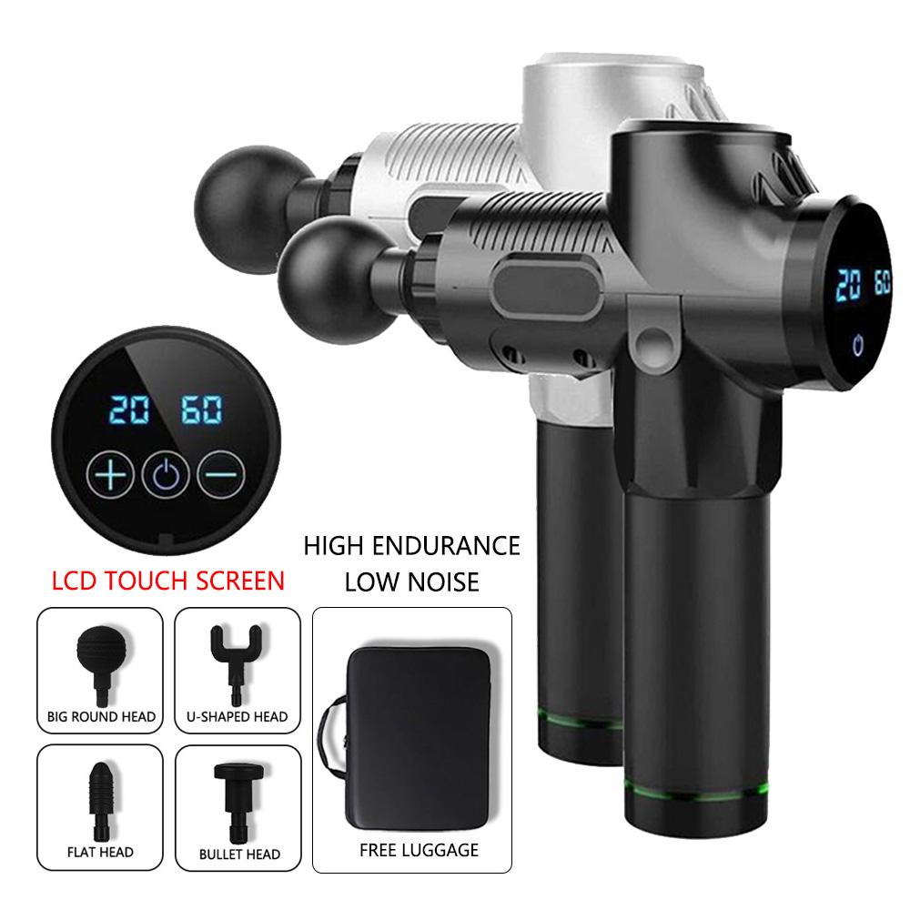 Buy Massage Gun LCD Display Rechargeable Deep Tissue Muscle Body ...