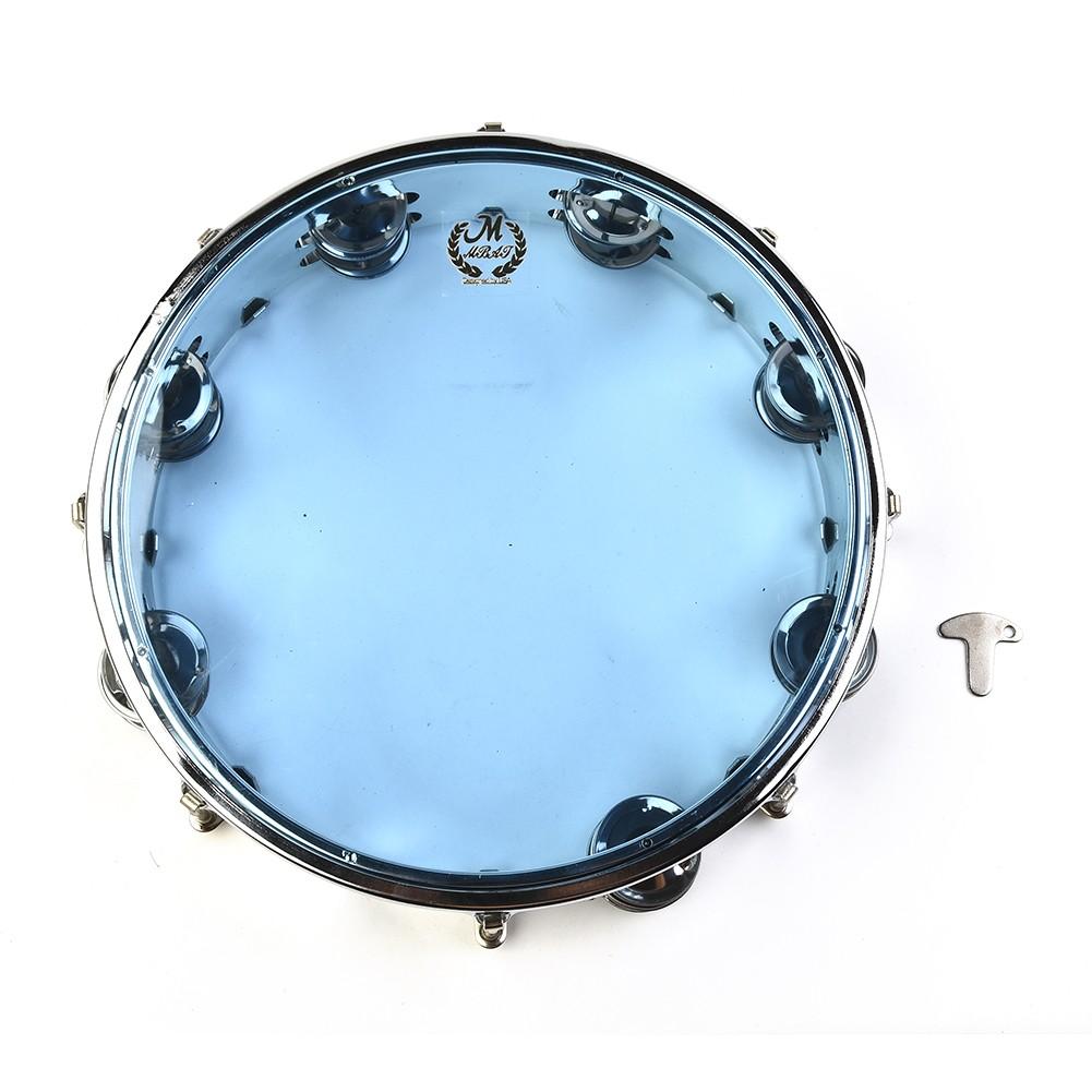 Buy 2022 NEW Tambourine Percussion Instrument Blue/Transparent at ...