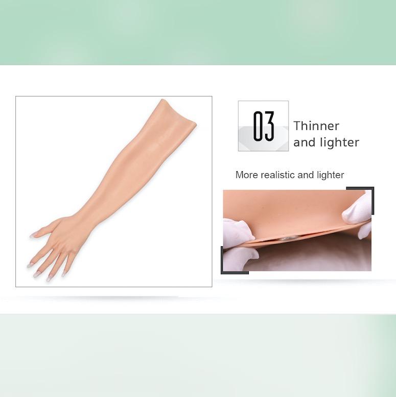 Cheap CD Crossdressing Silicone Women's Gloves Simulation Skin Design ...