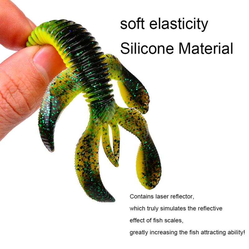 Buy 5pcs/set 10cm 11.5g Rubber Crayfish Soft Bait Lifelike False Bait ...