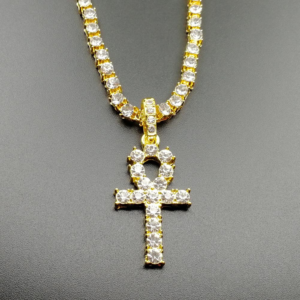 Buy Iced Out Classic Style Cross Pendant Necklaces Rhinestone Tennis ...