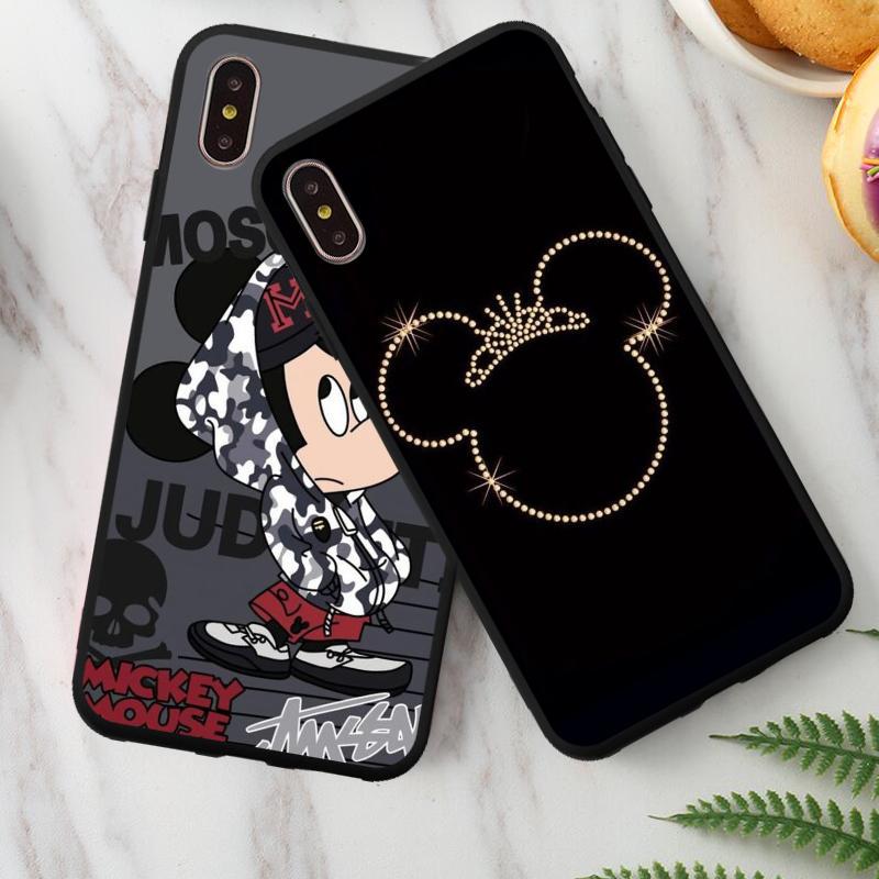 Buy Mickey Mouse Silicone Mobile Phone Cases for iPhone 6 7 8 11 X XR ...